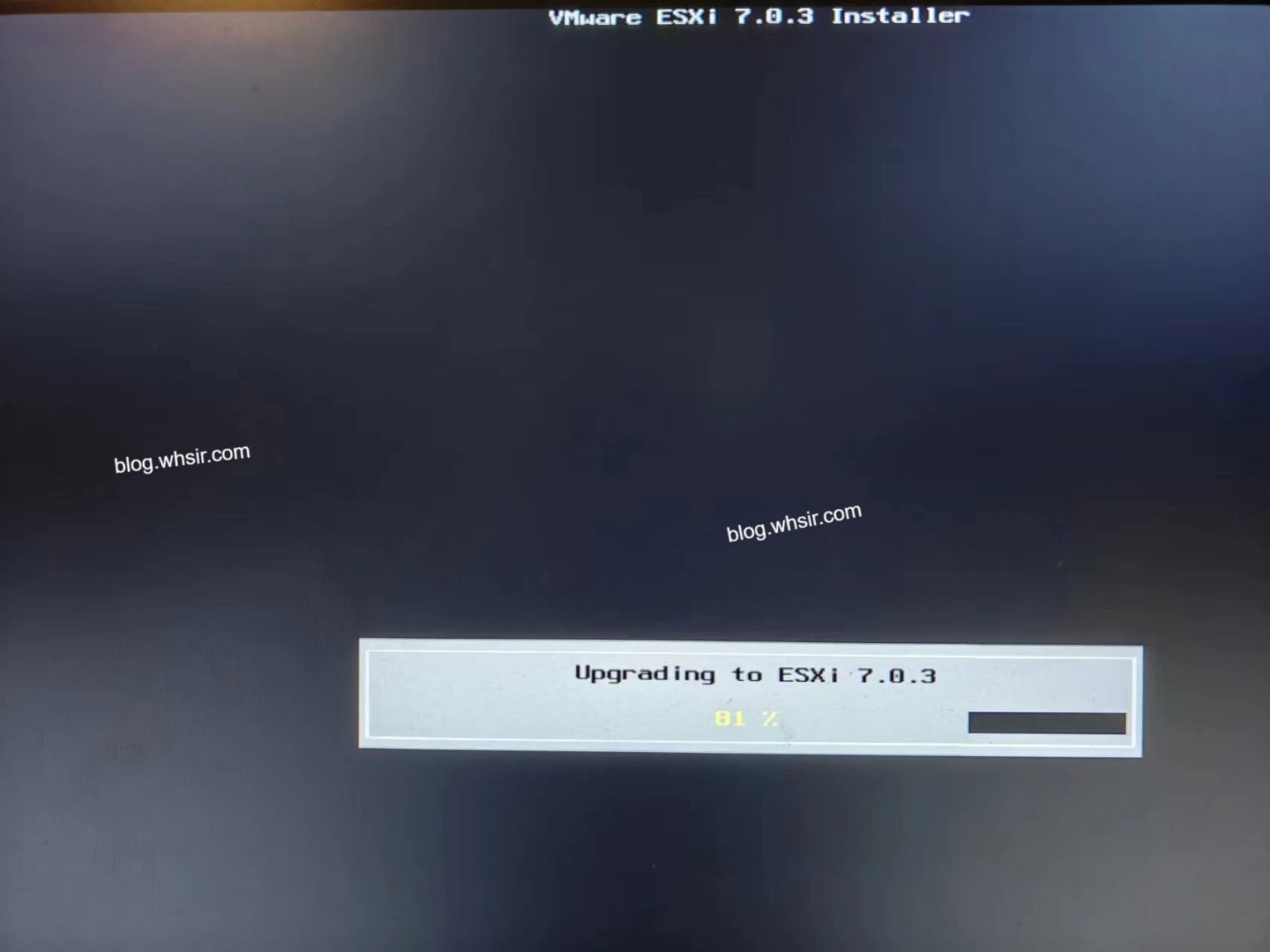 ESXI7系统通过iso镜像进行升级 - 吴昊博客