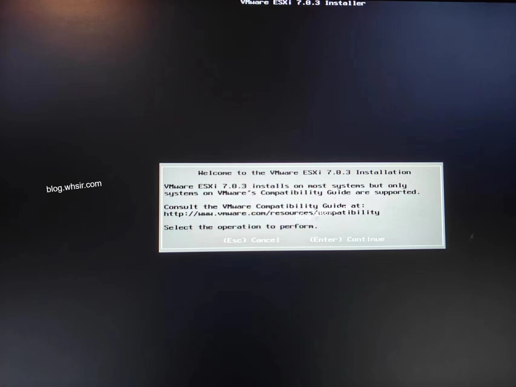 ESXI7系统通过iso镜像进行升级 - 吴昊博客