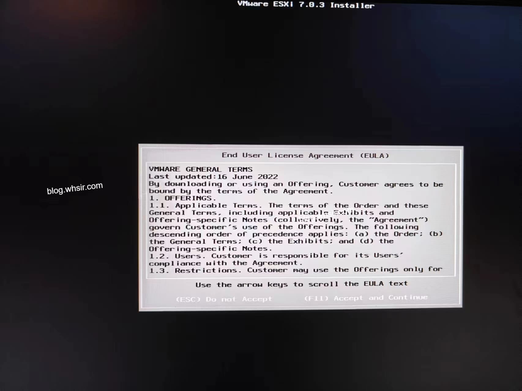 ESXI7系统通过iso镜像进行升级 - 吴昊博客